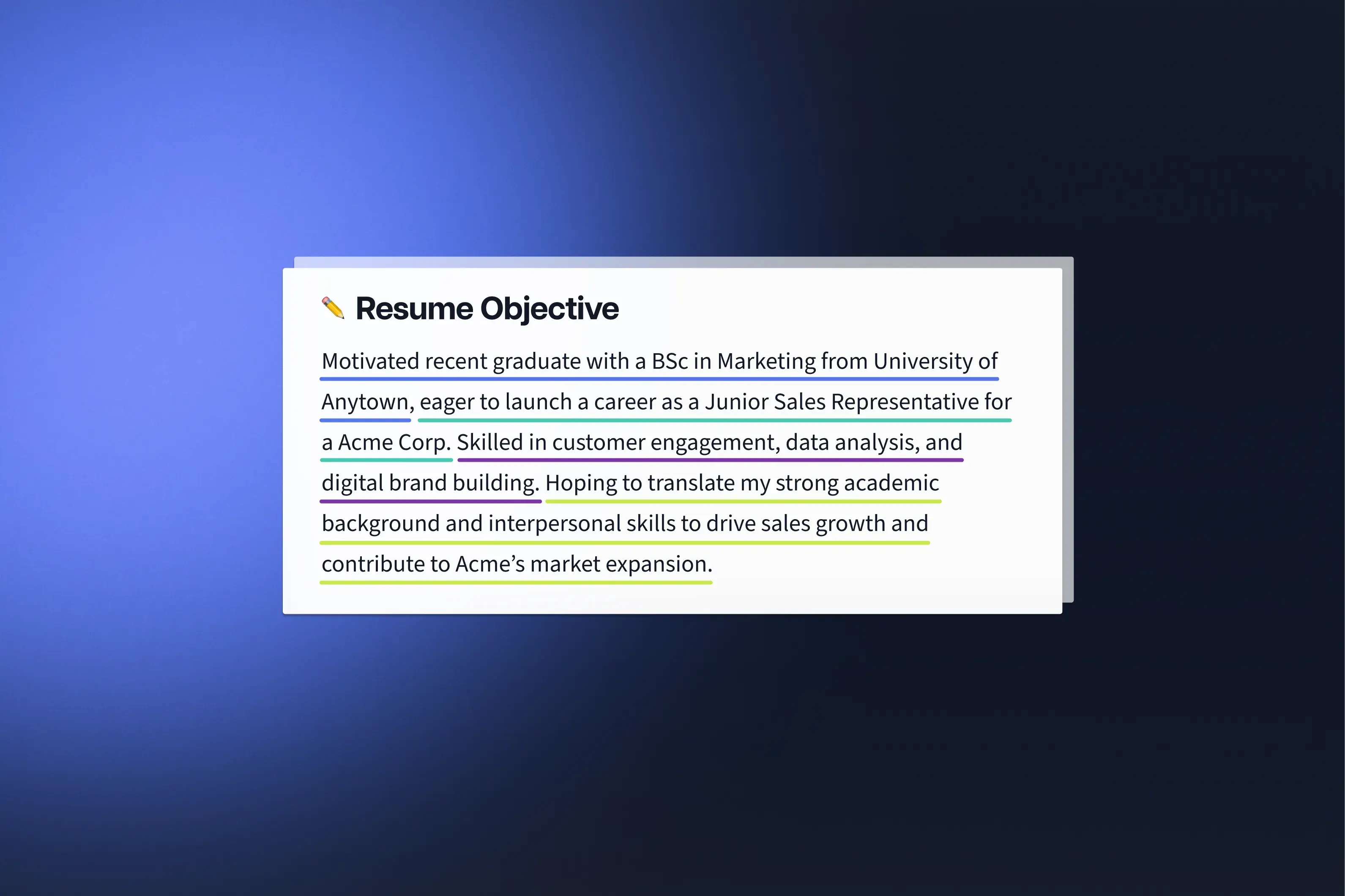 Objectives Examples For Resumes 40+ Resume Objective Examples To Help
